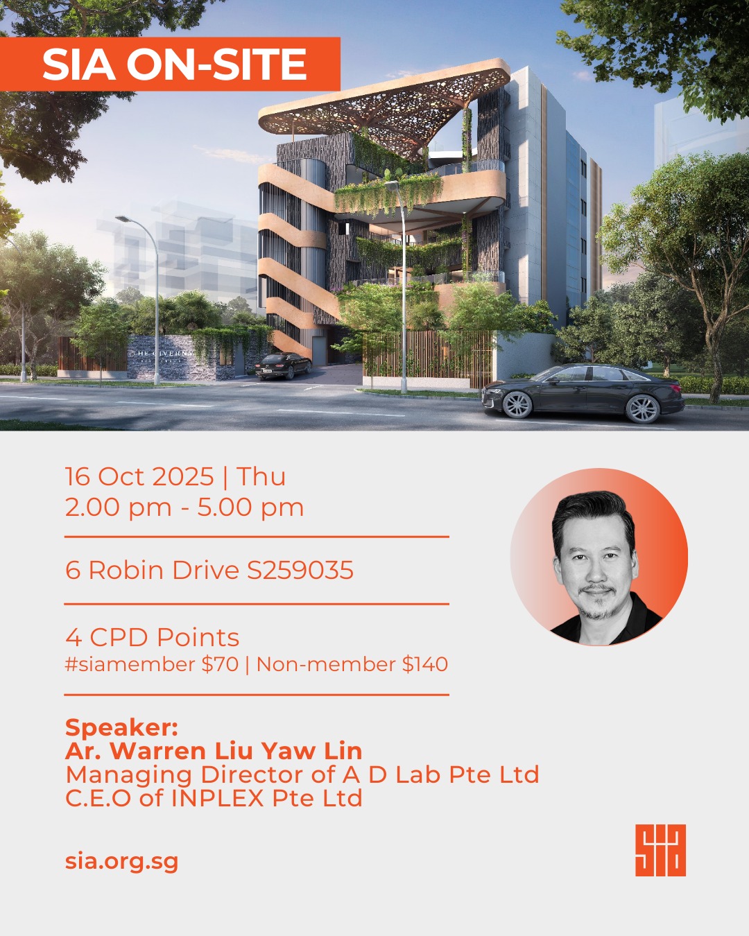 [In Person] SIA On-Site at 6 Robin Drive – Singapore Institute of ...